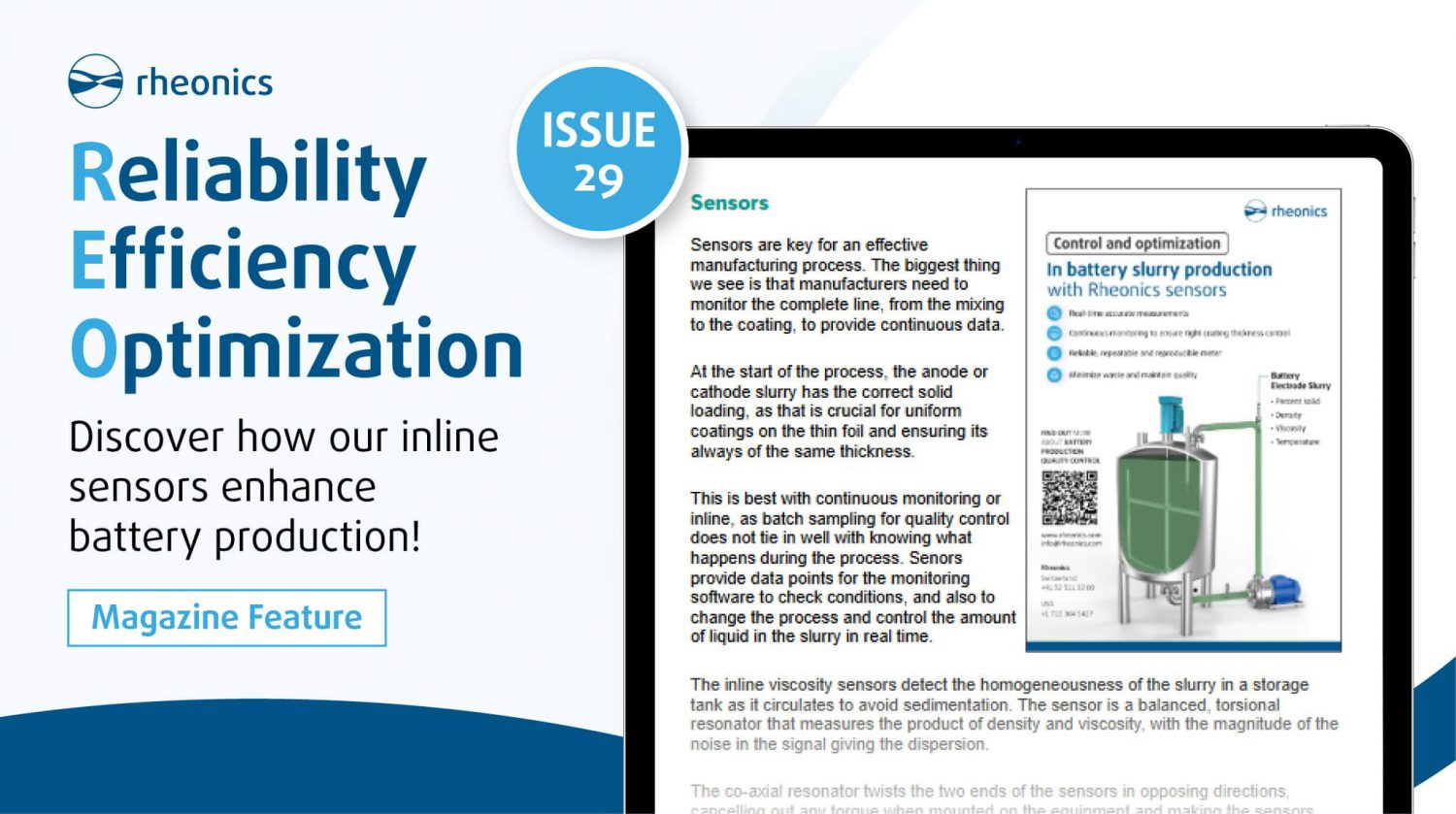 E-Mobility Engineering magazine 2025 features Rheonics inline density ...