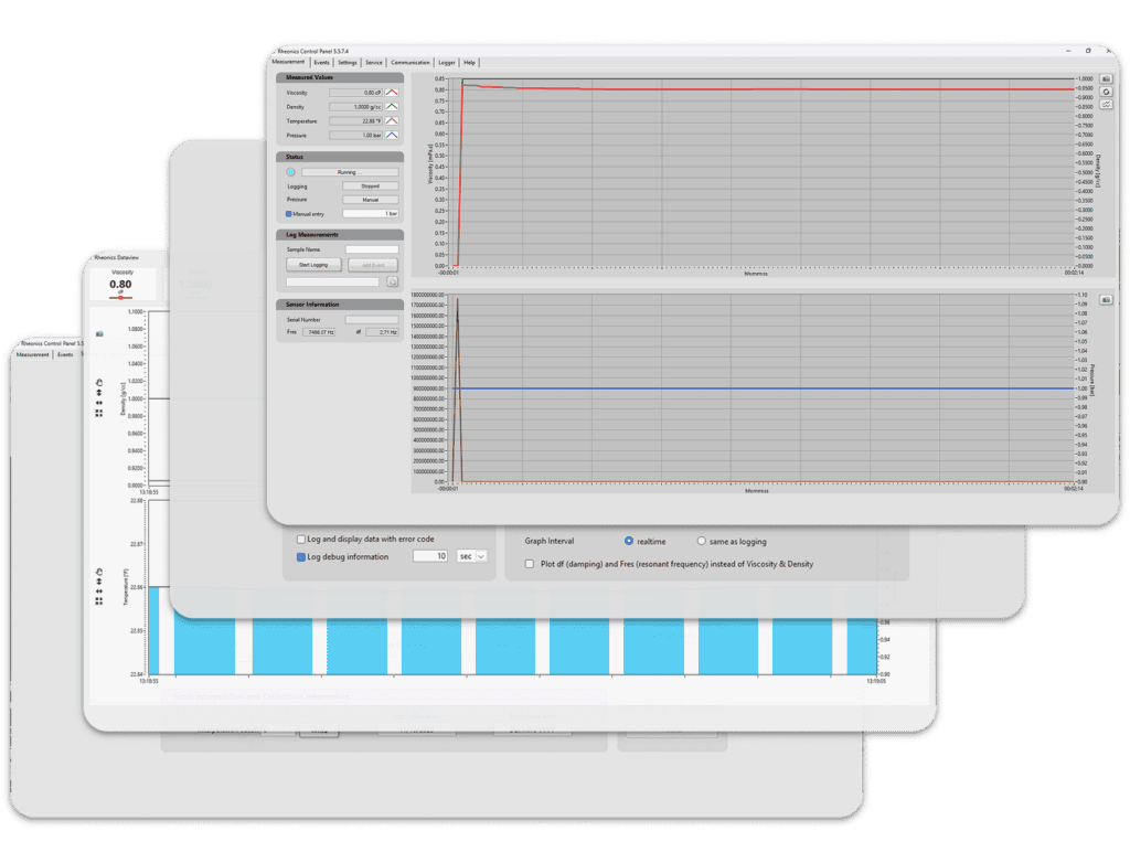 Rheonics Control Panel (RCP) | Real-Time Process Monitoring